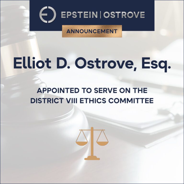 Appointment of Elliot D. Ostrove to District VIII Ethics Committee ...